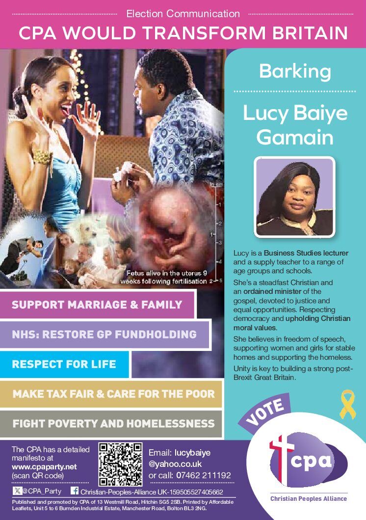 2024 General Election - Christian Peoples Alliance